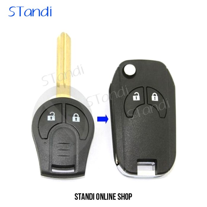 Jual CASING KUNCI LIPAT FLIP KEY RUMAH KUNCI DATSUN GO NISSAN JUKE ...