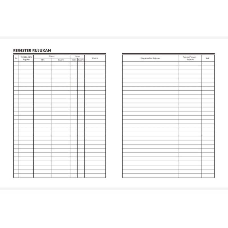 Jual BUKU REGISTER BIDAN CUSTOM BESAR UKURAN A4 | BUKU BIDAN | CUSTOM ...