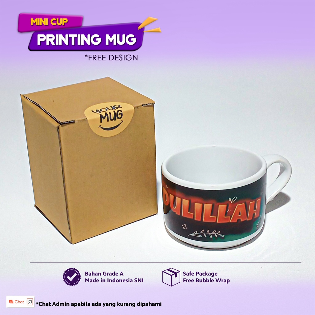 Jual Mini Mug Cup Custom Design/ Cetak Design Custom/ Mug Wisuda/ Kado ...