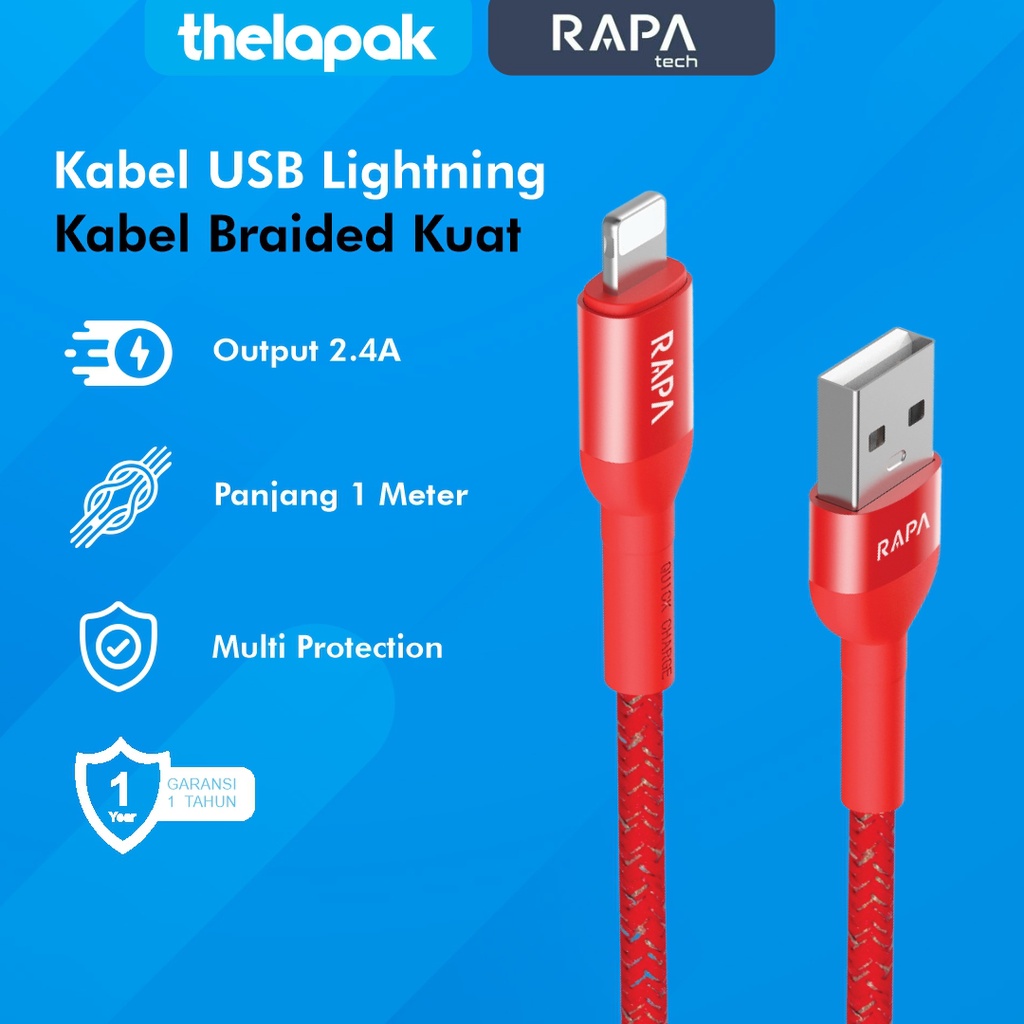 Jual Kabel Data Lightning Rapa Line I DC1012 Cable iPhone Fast Charging ...