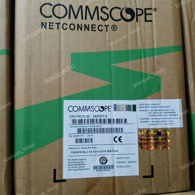 Jual kabel utp cat.6 AMP COMMSCOPE | Shopee Indonesia