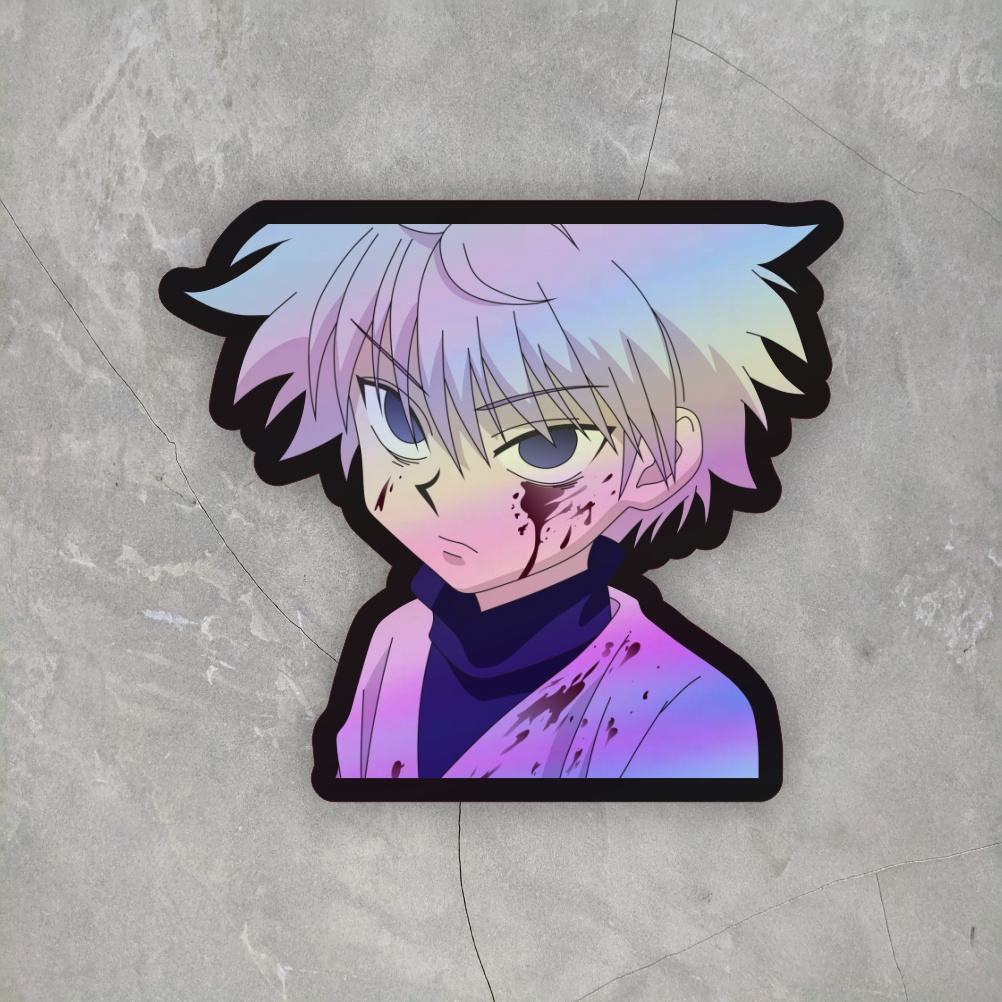 Jual Sticker Anime Hologram Hunter x hunter Kilua Sticker ukuran +- 7 ...