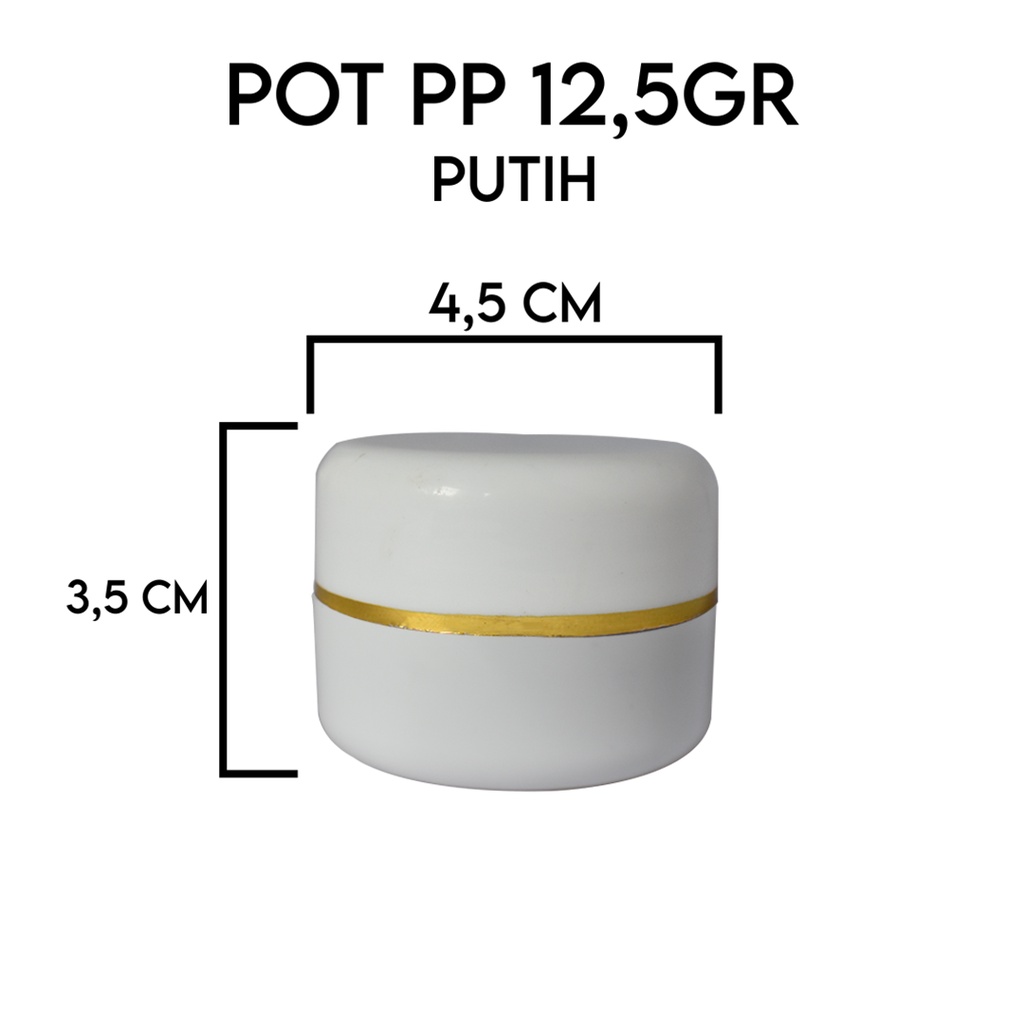 Jual pot cream 12.5 gr putih2/ pot pp 12,5gr putih | Shopee Indonesia