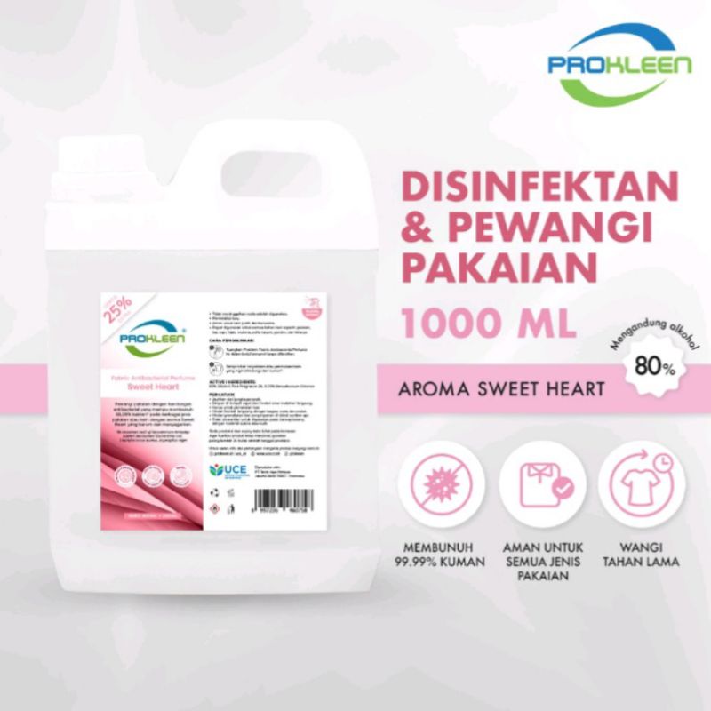 Jual Parfum Laundry 1L- PROKLEEN Fabric Spray Antibacterial Parfum ...