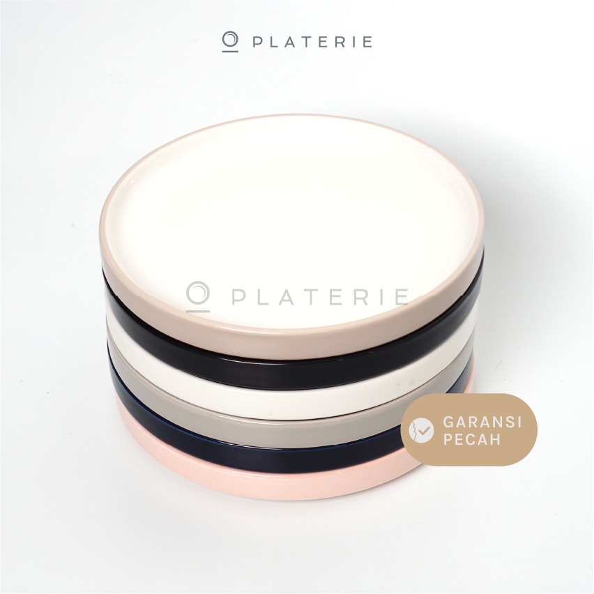 Jual PLATERIE Piring Makan Salad Plate Stackable Keramik 7.5Inch / 19cm ...