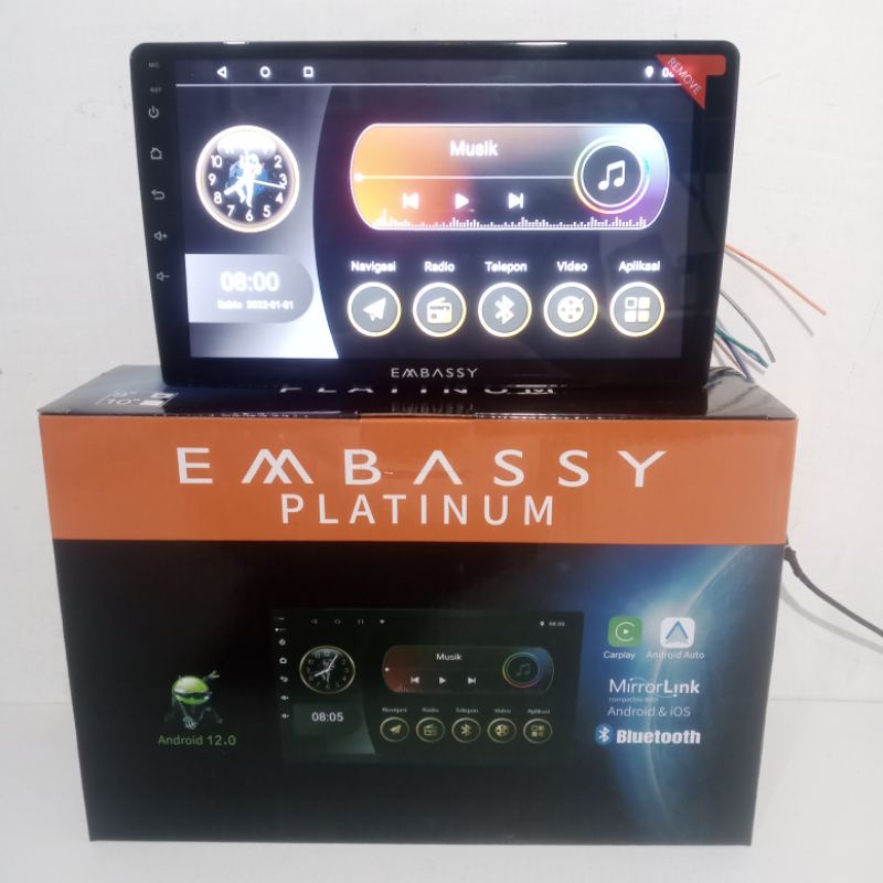 Jual Head unit Android 9 inch Embassy platinum Car Play & Android Auto ...