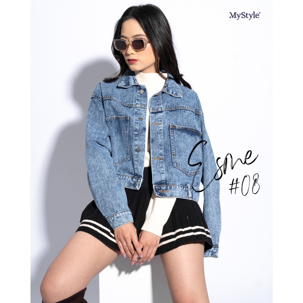 Jual MyStyle Esme Denim Jacket | Mystylefashion.id | Shopee Indonesia