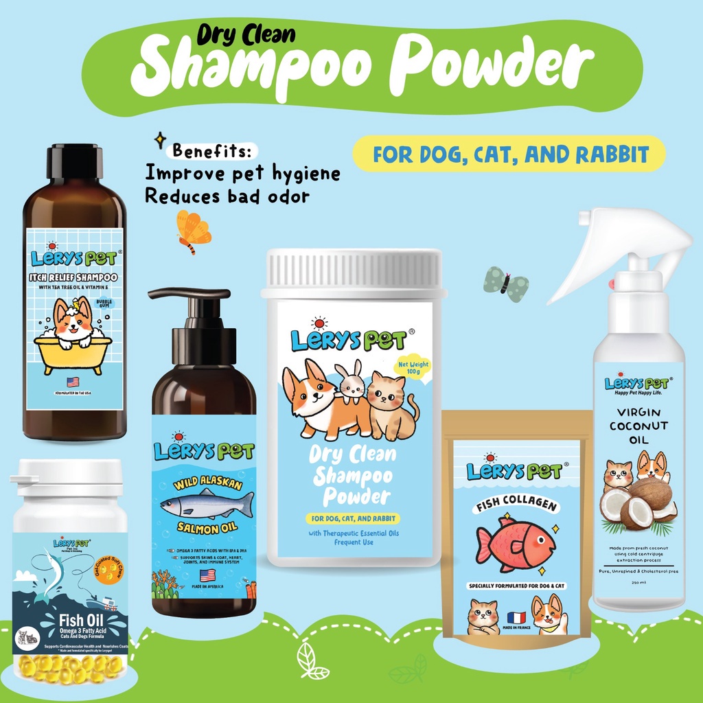 Jual Dry Shampoo Powder + Salmon Oil + VCO + Fish Collagen + Shampoo ...