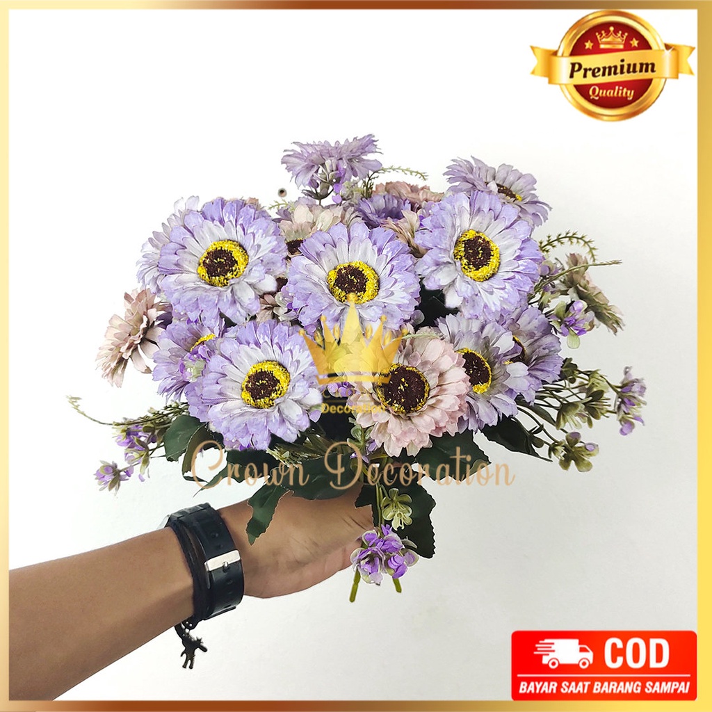 Jual Bunga Garbera Panca Warna Cabang 6 - bunga Imitasi artificial kain ...