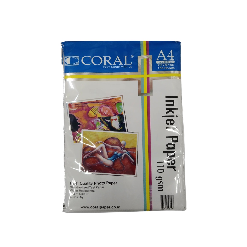 Jual CORAL Kertas foto inkjet paper 110g A4 | Shopee Indonesia