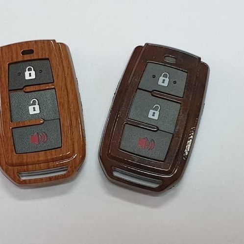 Jual Viral Casing remote mobil all new Avanza WOOD real | Shopee Indonesia