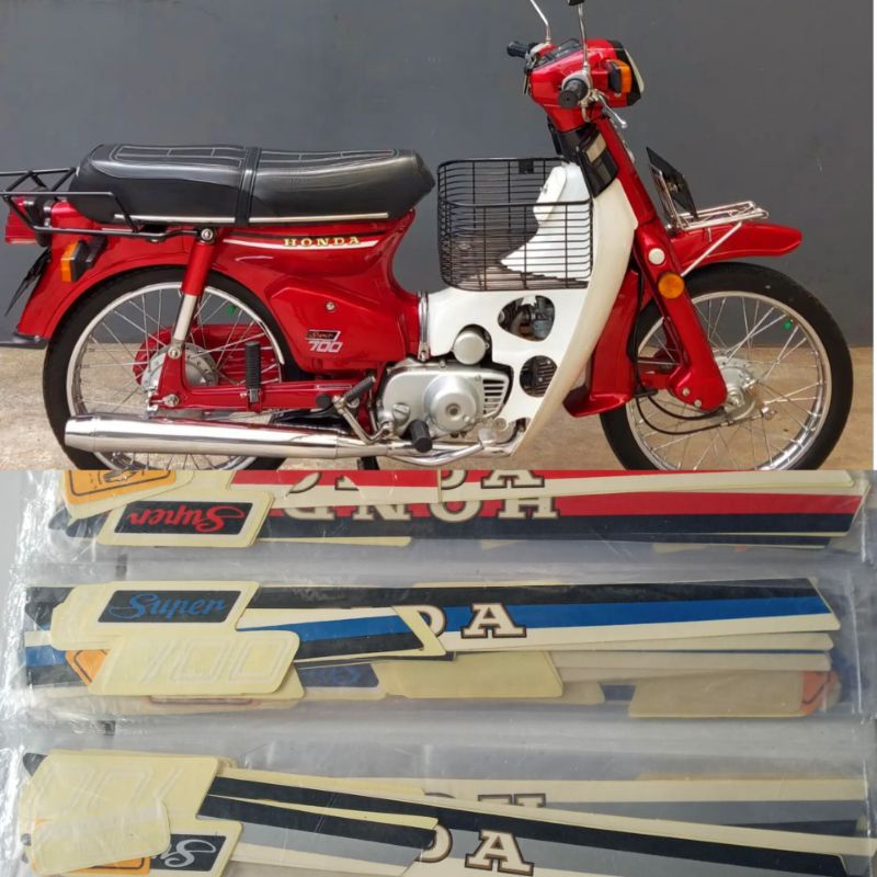 Jual Strategi honda super C700 Ori full set stiker bebek c700 motor ...