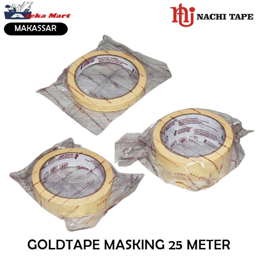 Jual GOLDTAPE MASKING 25 METER KUNING ISOLASI DICO KERTAS | Shopee ...