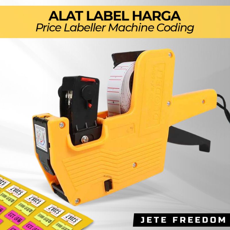 Jual DUODELI Alat Cetak Label Harga Angka 8 Digit SET dengan Kertas ...