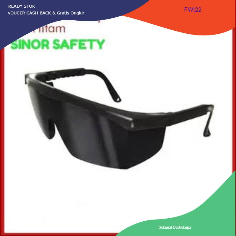 Jual KACAMATA LAS HITAM GAYA/SAFETY | Shopee Indonesia