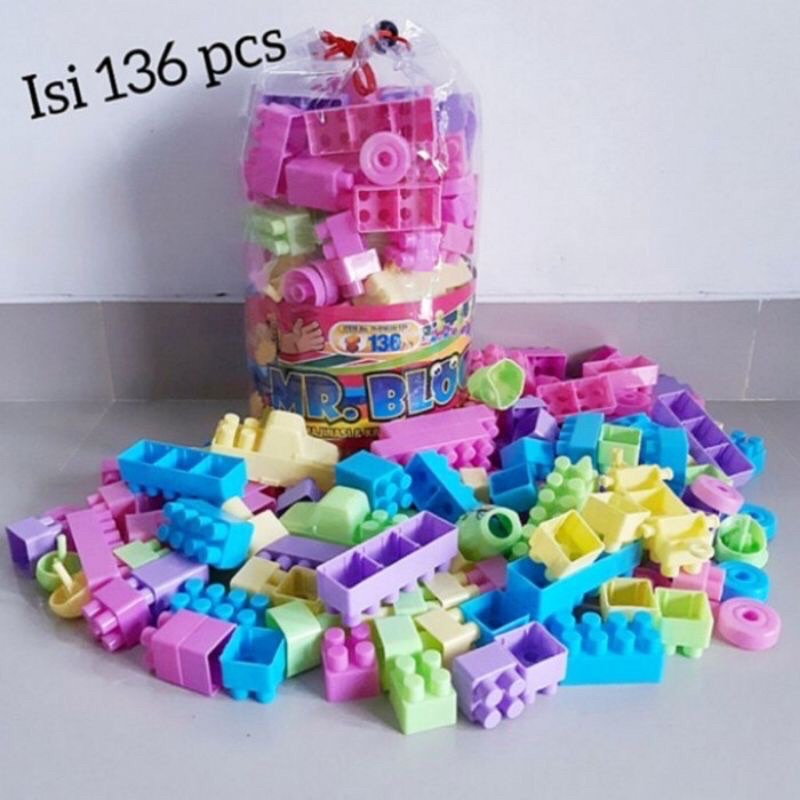 Jual Mainan Lego Block Besar Isi 136 pcs Murah Brick Puzzle Blok Susun ...