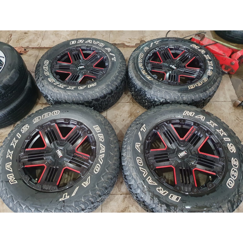 Jual Velg Racing Mobil Bekas Pelek HSR OVERLAND R18 Lebar 8,5 Inch Hole ...