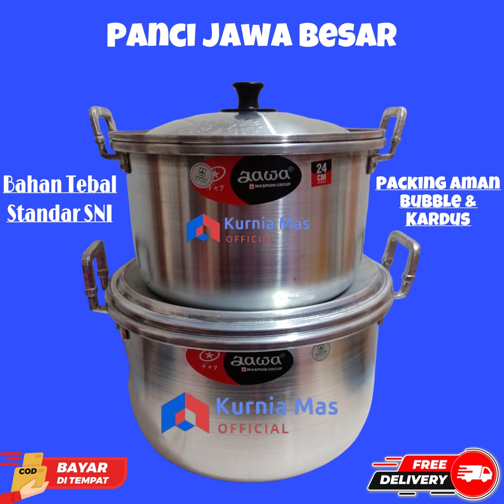 Jual Panci Jawa Alumunium 24 CM 26 CM Panci Besar Panci Rebus | Shopee ...