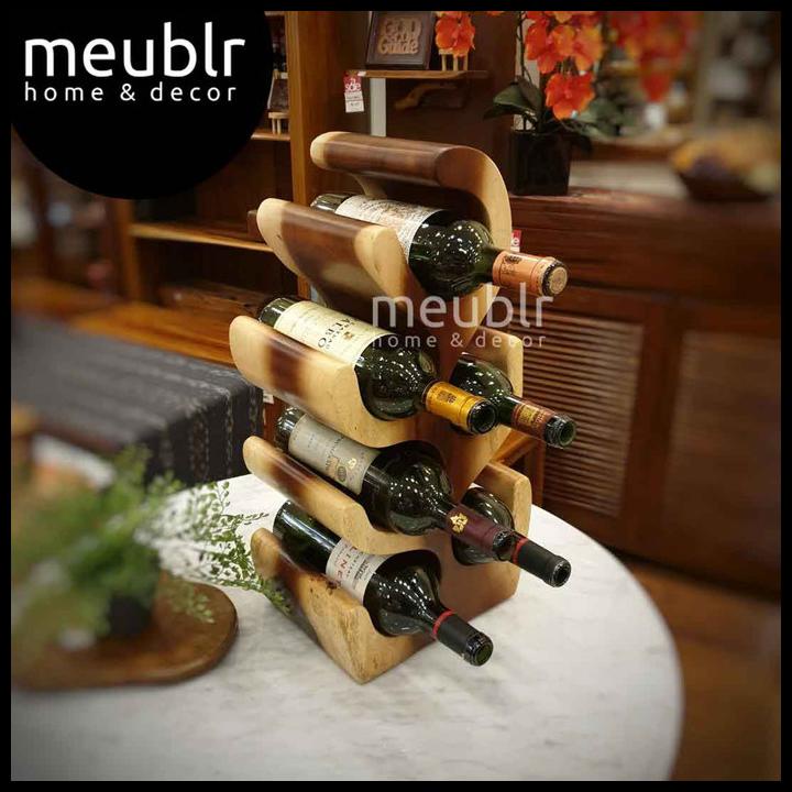 Jual Rak Botol Kayu Suar All Size Isi 6, 8, 12, 18 - Wine Rack Bottle ...