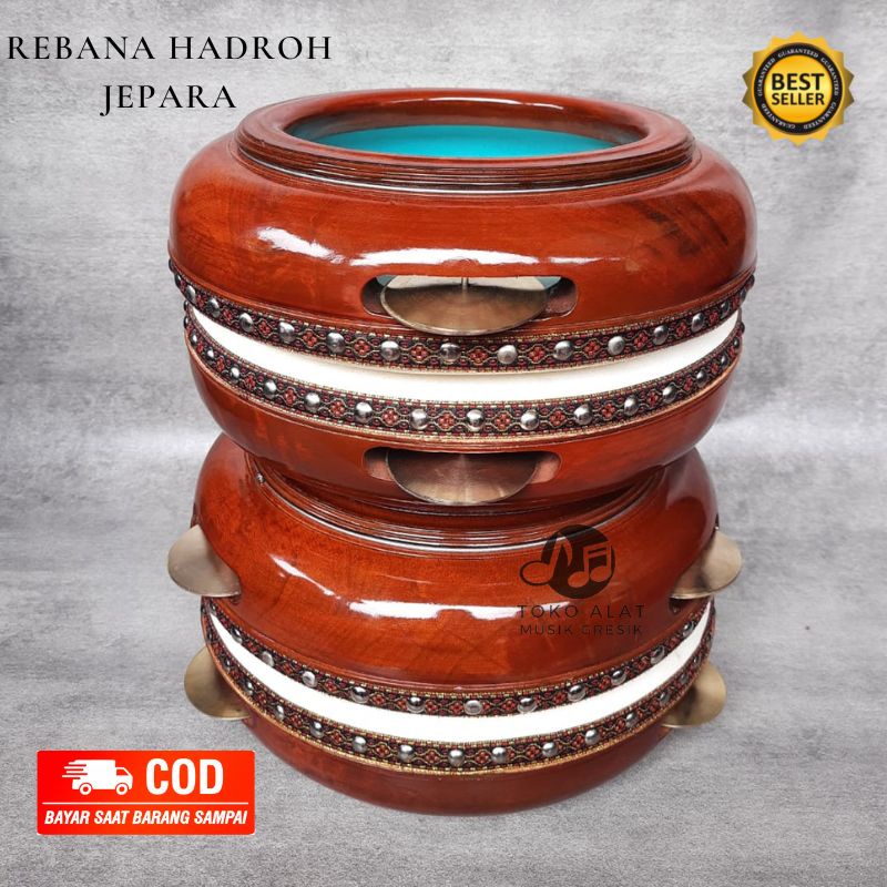 Jual gendang rebana kualitas super 1 set isi 4 biji rebana hadroh ...