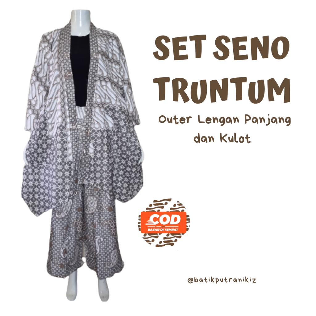 Jual One Set Batik Outer Kulot Seno Truntum Setelan Wanita Kondangan ...