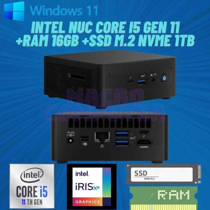 Jual INTEL NUC i5 GEN 11 +WIN 11 ORI | NUC11PAHi5 +SSD +RAM | Shopee ...