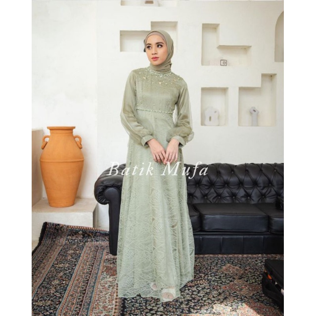 Jual (ADA JUMBO!) DRESS NADINE COUPLE KEMEJA BATIK SAGE SPESIAL GAMIS LEBARAN TERBARU BAJU ...