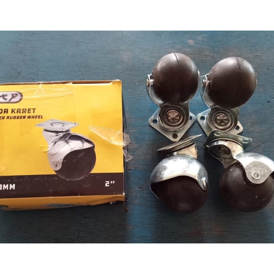 Jual RODA KARET Bulat 50mm / Roda caster / roda Kursi roda angkut SET ...