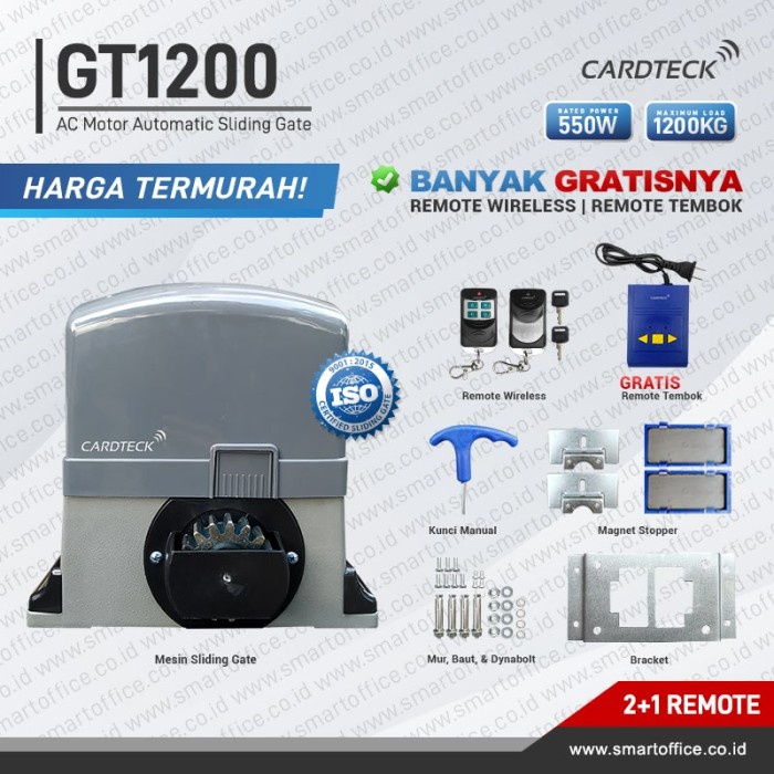 Jual Gert Pagar Otomatis Automatic Sliding Gate Cardteck 1200-1500Kg ...