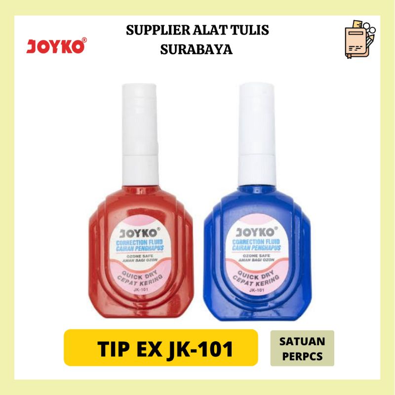 Jual TIP X EX CAIR CORRECTION FLUID CAIR JOYKO JK-101 JK101 CAIRAN ...