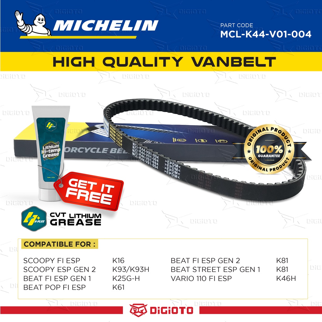 Jual VBelt V Belt Vanbelt Michelin Beat ESP K44 | Shopee Indonesia