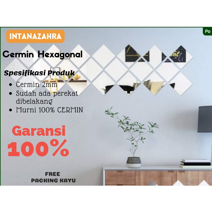 Jual Cermin Tempel Dinding Ruang Tamu Kamar Mandi Wastafel Ruang ...