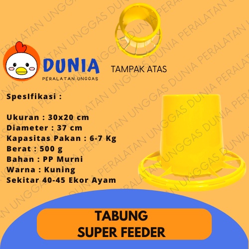 Jual TABUNG SUPER FEEDER/ TEMPAT PAKAN AYAM | Shopee Indonesia