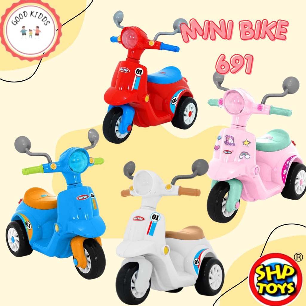 Jual Mainan Anak Motoran MINI BIKE 691 SHP TOYS - Maenan Motoran Vespa ...