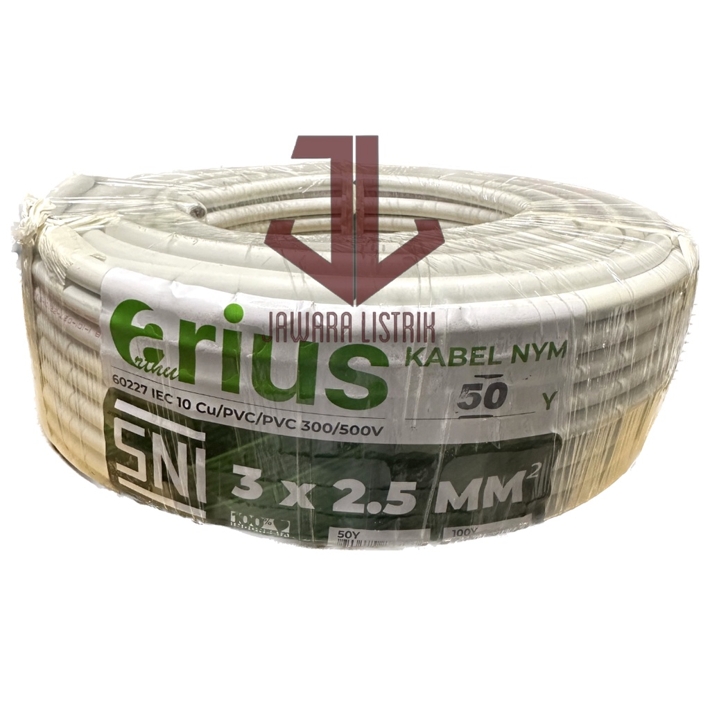 Jual DYMA ARIUS KABEL NYM KAWAT TEMBAGA MURAH 3X2,5 50 YARD ROLL ROLLAN ...