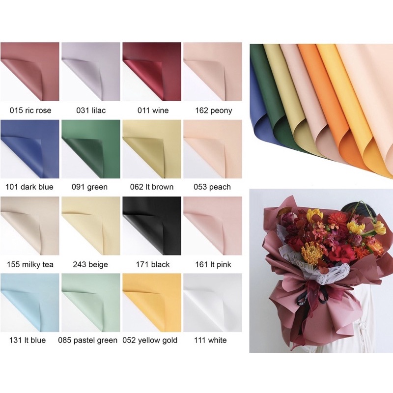 Jual KERTAS FLOWER WRAPPING CELLOPHANE ECER KERTAS BUKET BUNGA HAND ...