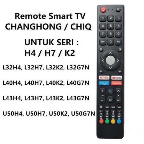 Jual Remot Remote TV CHIQ/CHANGHONG L32G7P L32H4 L32H7 L32K2 L32G7N LCD ...
