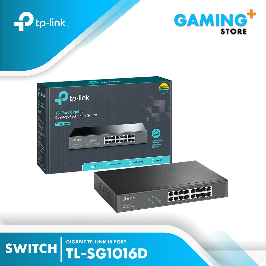 Jual TP-LINK TL-SG1016D 16 Port Gigabit Desktop Rackmount Switch Hub | Shopee Indonesia