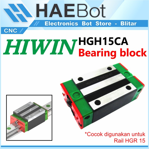 Jual [HAEBOT] HIWIN Linear Bearing Block HGH15CA HGH15 15mm CNC Laser CO2 Router Motion Rail ...