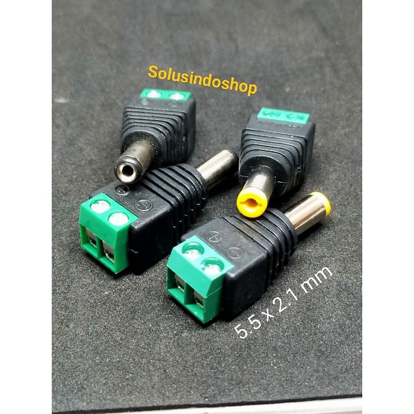 Jual JACK DC MALE Konektor Cctv / Jek dc male conektor kamera | Shopee Indonesia