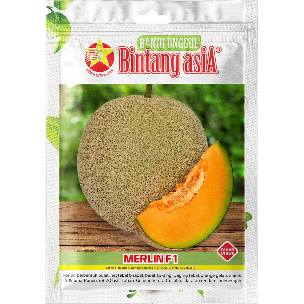 Jual Benih Melon MERLIN F1 0.5 Gram Cap Bintang Asia PT Benih Citra ...