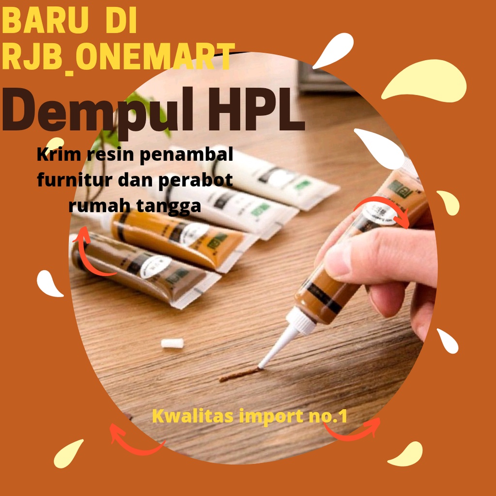 Jual DEMPUL HPL / TUSIR KRIM CREAM RESIN PENAMBAL FURNITURE PERABOT ...