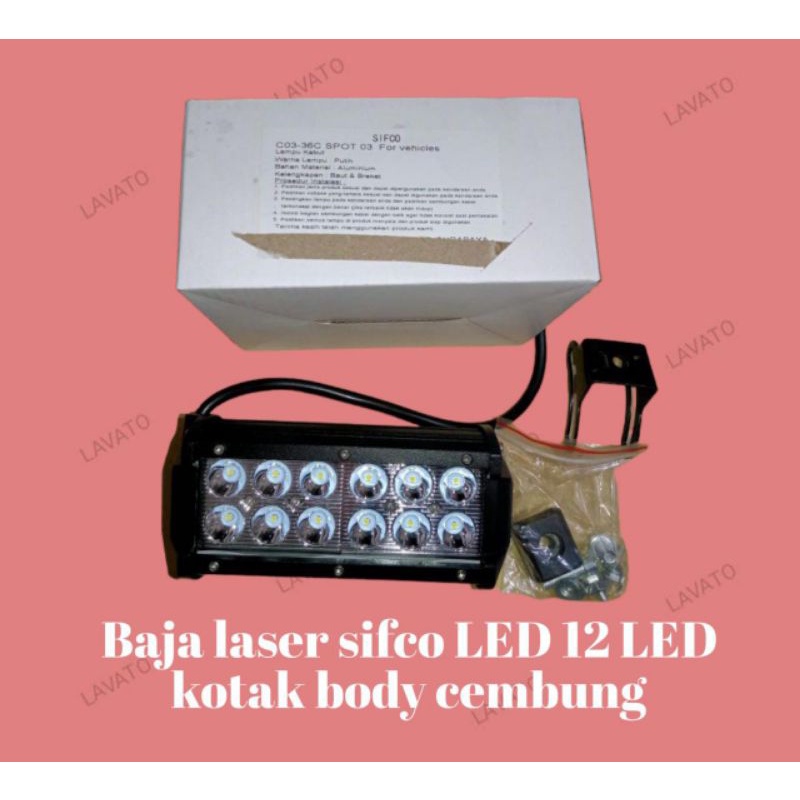 Jual Baja Laser Sifco LED 12 LED Kotak Body Cembung | Shopee Indonesia