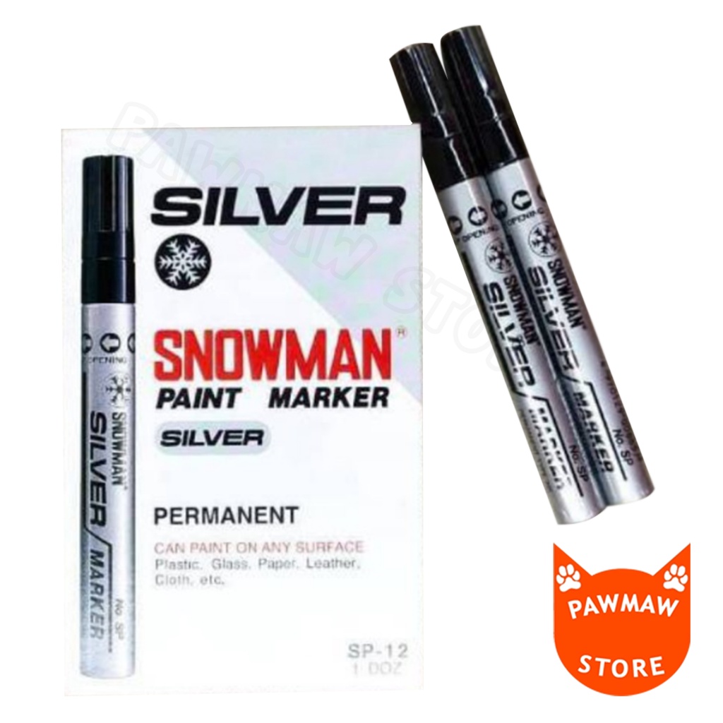 Jual Spidol Snowman Permanent Silver/Perak - Besar ( PCS ) | Shopee ...