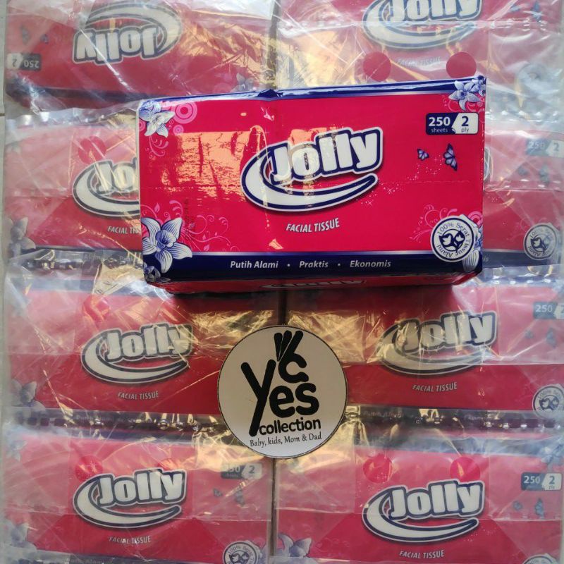 Jual Jolly Tisu Kering Wajah 250's Facial Tissu Muka Murah Murmer 100% ...