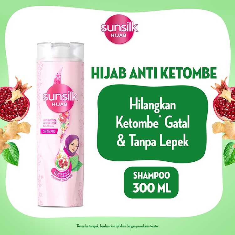 Jual Sunsilk Hijab Shampoo Anti Ketombe & Tidak Lepek 300ML dengan ...