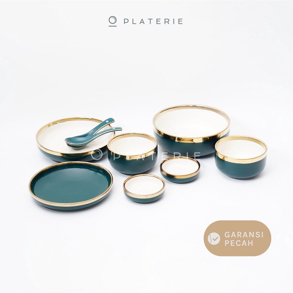 Jual PLATERIE Set Piring Mangkok 9pcs Dinner Set Opelia Grey/ Deep ...