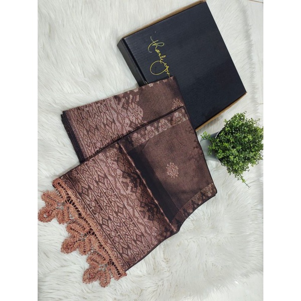 Jual Songket silungkang warna coklat tembaga dengan rendo koto gadang ...