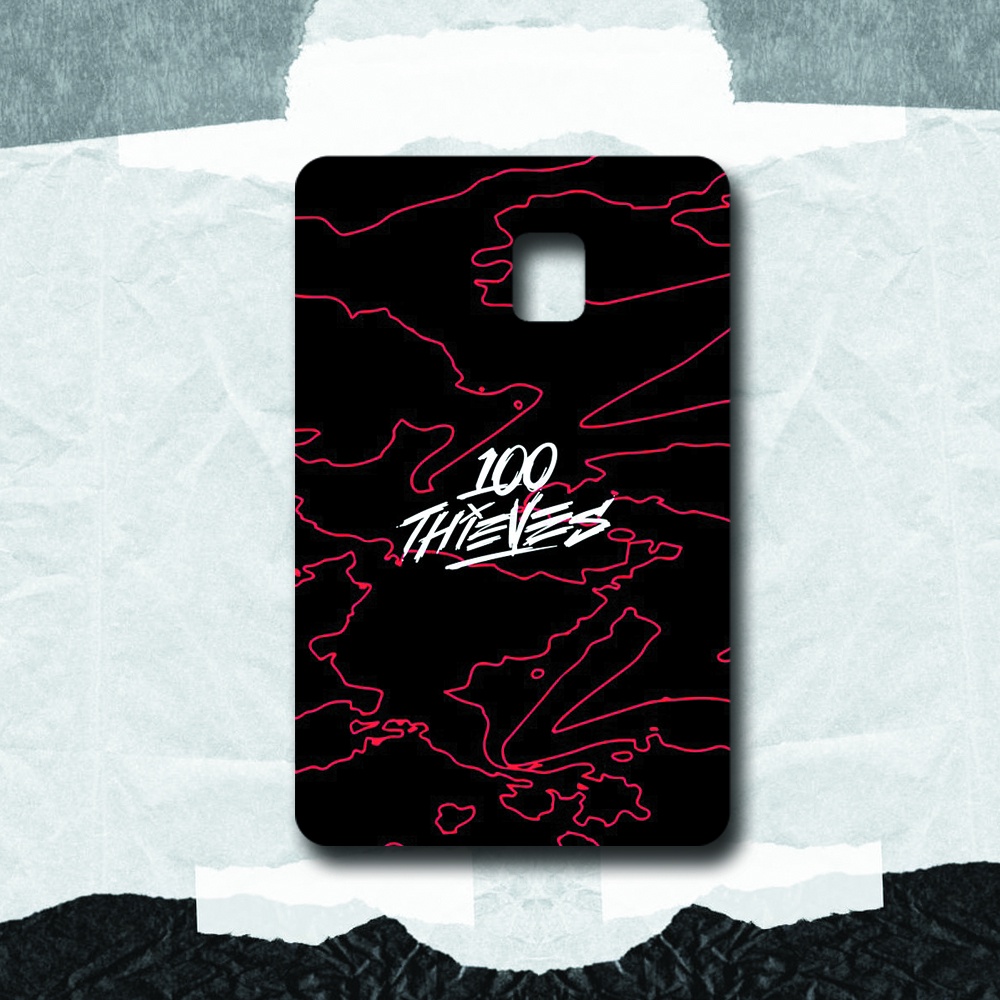 Jual Sticker Kartu ATM Garskin Flazz Emoney | 100 Thieves | Shopee ...