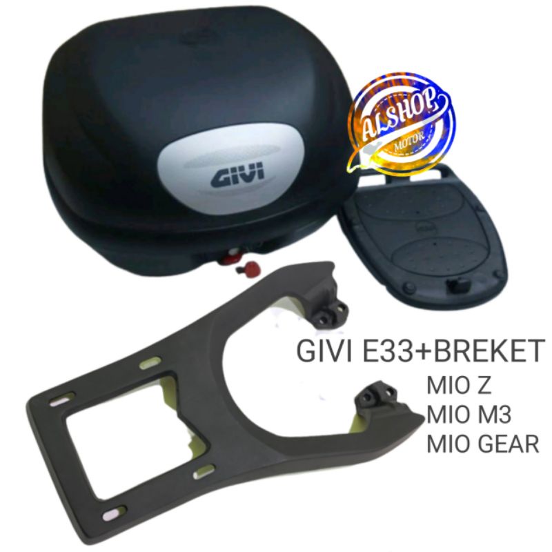 Jual PAKETAN BOX GIVI E33NX E 33 E33 NX DAN BREKET BOX MIO 125 CC MIO Z ...